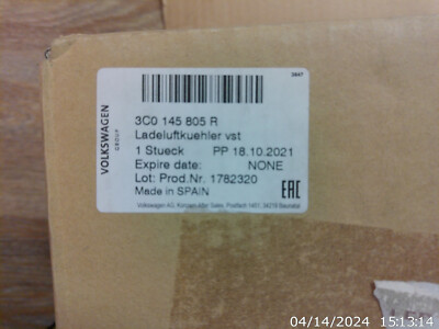 Turbocharger Ingercooler Volkswagen 3C0-145-805-R | eBay