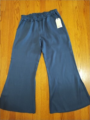 Jolt, brand new with tag wide blue elastic pants, Size L | eBay