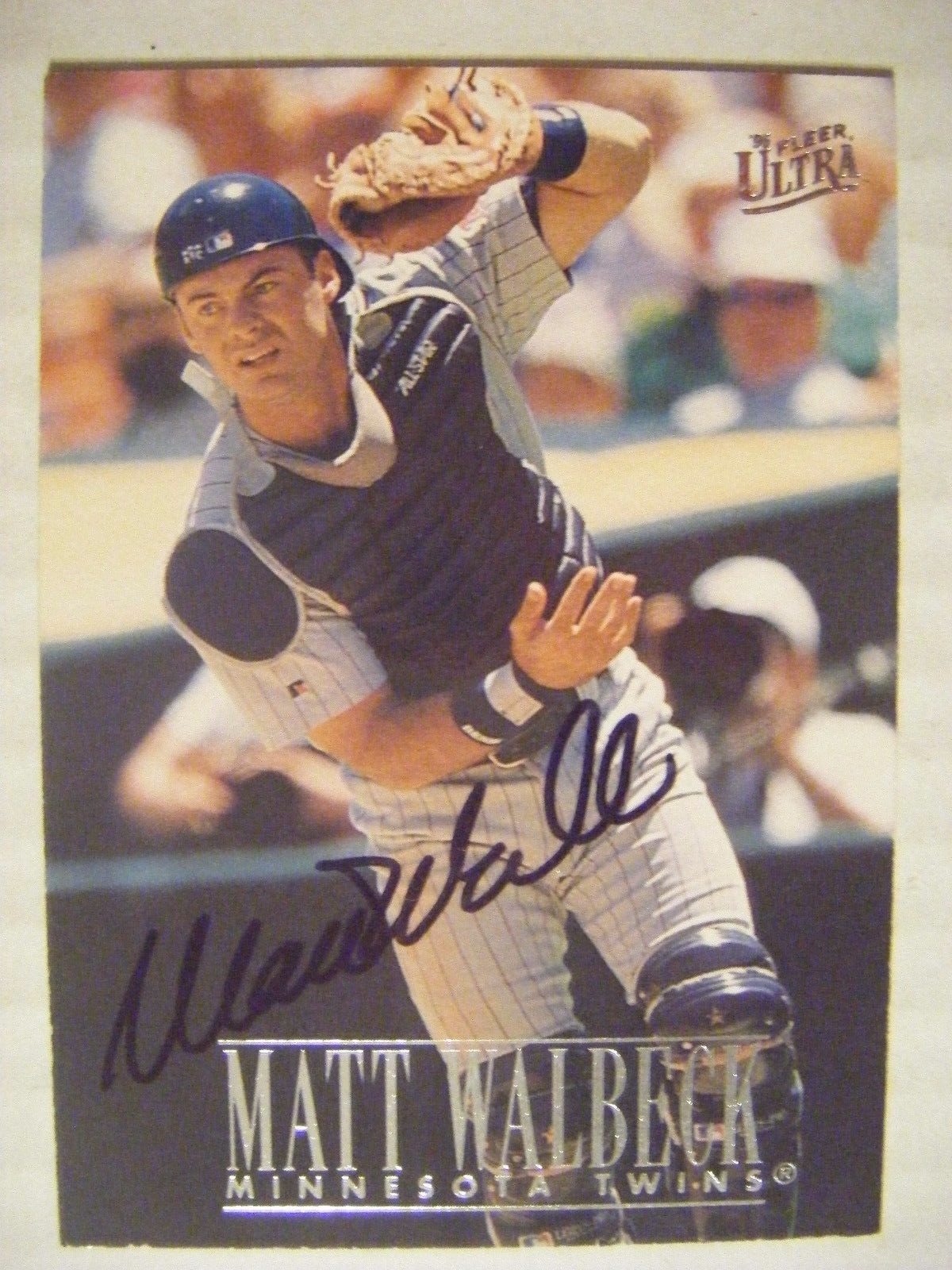 MATT WALBECK signed TWINS 1996 Fleer Ultra baseball card AUTO PHILLIES ...