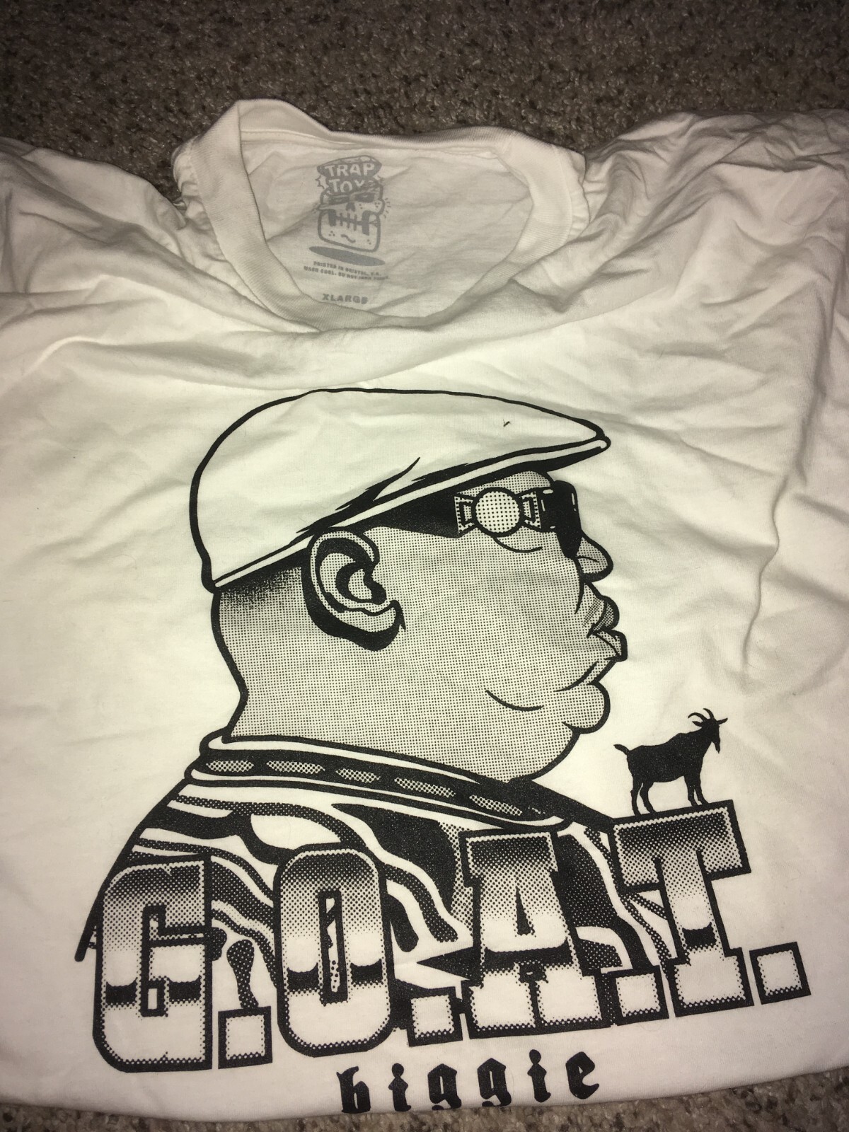 NEW Notorious B.I.G. Biggie G.O.A.T. Trap Toys T Shirt Size XL | eBay