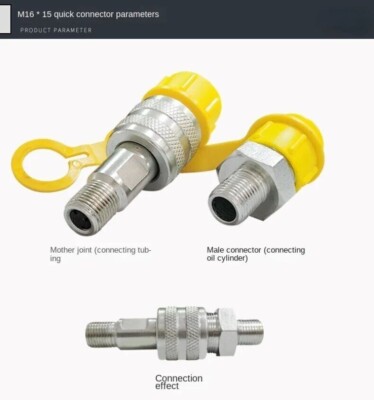 Hydraulic Coupling M16*1.5 Zg3/8 High Pressure Oil Pipe Male/female ...