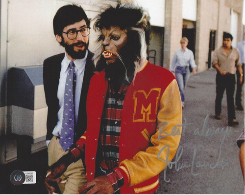 DIRECTOR JOHN LANDIS SIGNED MJ THRILLER MUSIC VIDEO 8x10 PHOTO BECKETT ...