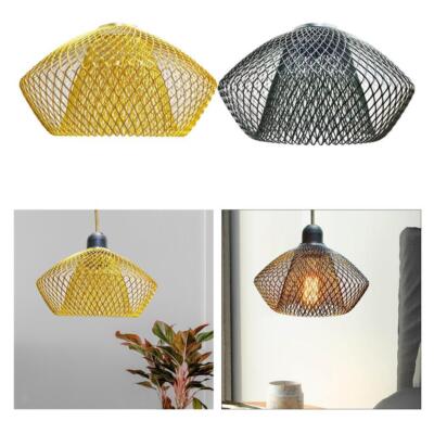 Iron Wire Lampshade Retro Table Lamp Wall Lamps Metal Mesh Lamp Shade ...