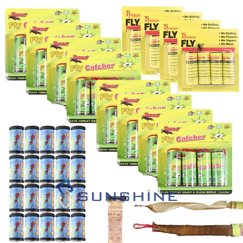 10-16Roll Fruit Fly Strips Traps Sticky Ribbon Fly Paper Indoor/Outdoor ...