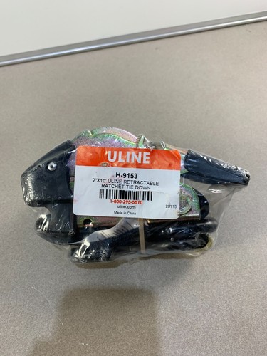 Uline Retractable Ratchet Tie-Downs - S-Hook, 2"x10', 3,300 lb Capacity ...