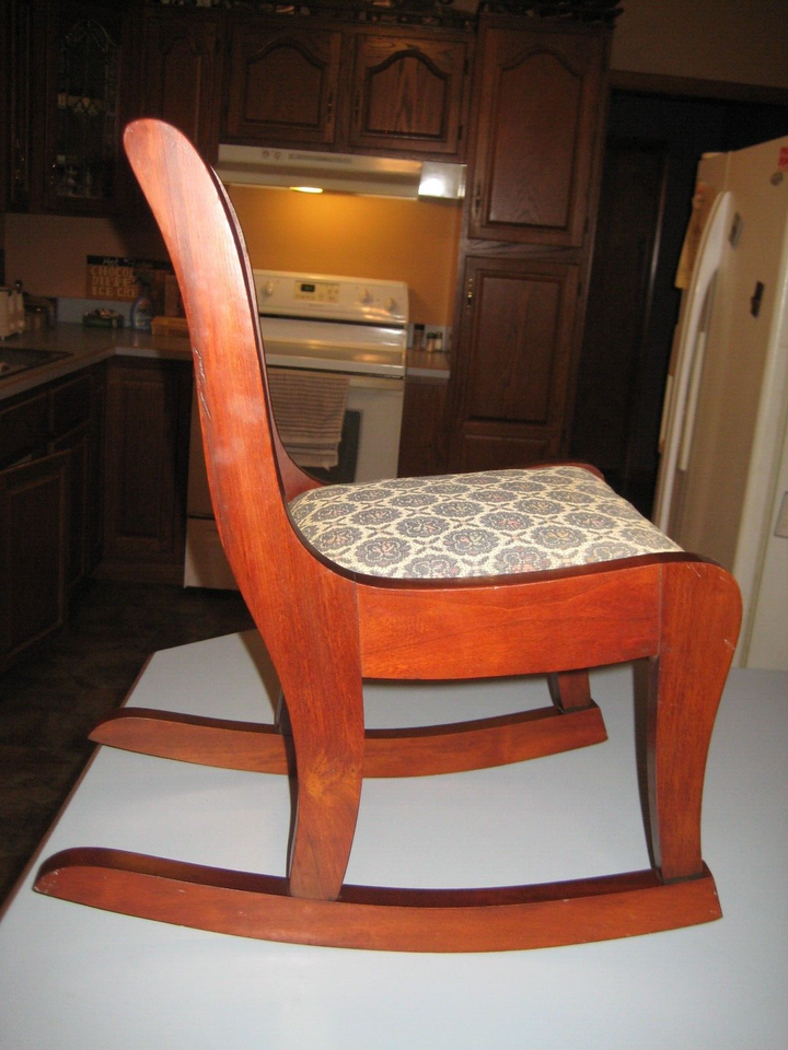 2 Childs Vintage Duncan Phyfe Harp/Lyre Back Side Chair Rocker Rocking ...