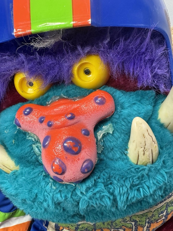 My Pet Monster My Football Monster Vintage Plush AmToy 1986 w Handcuffs ...