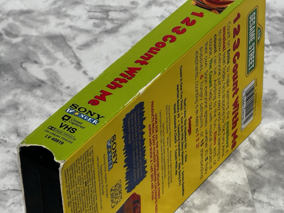 Sesame Street -1 2 3 Count With Me -VHS Tape 1997 CTW Video Sony Wonder ...