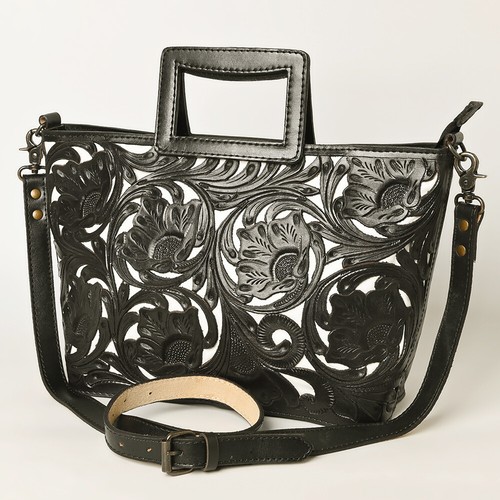 KB OHLAY KBG324A TOTE Hand Tooled Genuine Leather women bag western ...