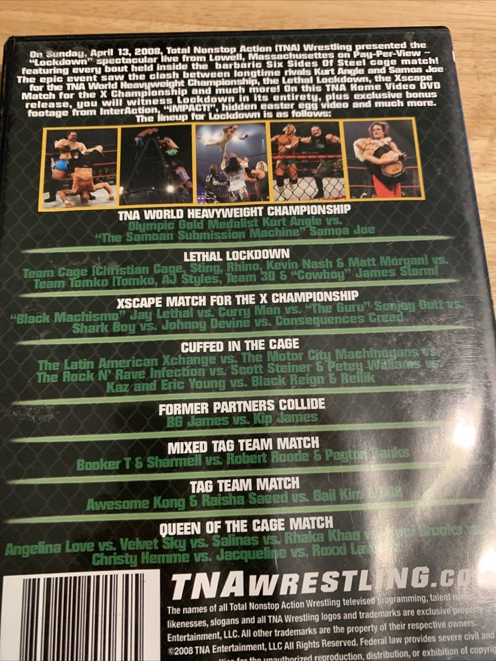 TNA Wrestling - Lockdown 2008 (DVD, 2008)Authentic US Release ...