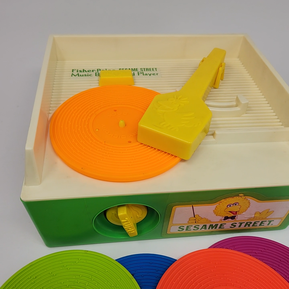 VINTAGE 1984 FISHER PRICE SESAME STREET MUSIC BOX RECORD PLAYER # 995 ...