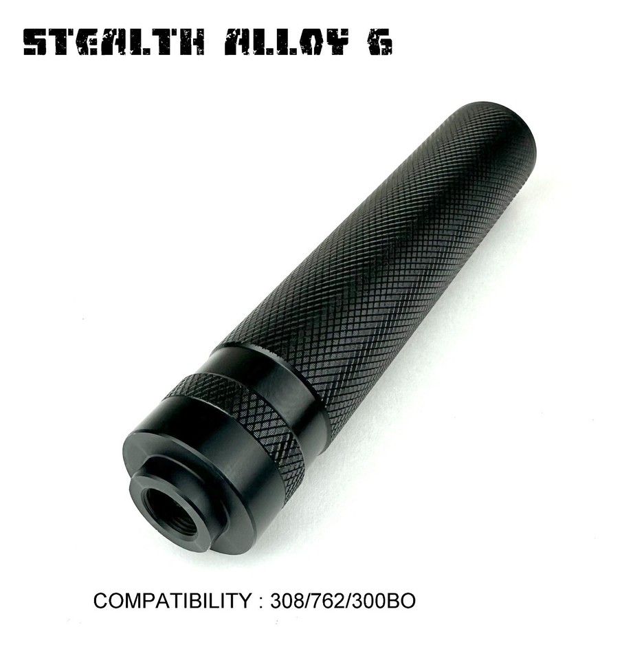STEALTH ALLOY 6 Muzzle Brake Aluminum CNC 6" Extension Tube for AEG GBB ...