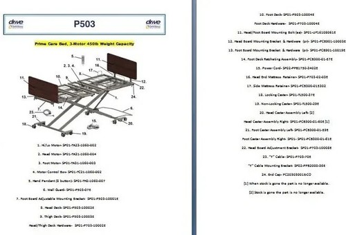Drive Medical Prime Care Bed P503 Electric Hospital Bed for Patients ...