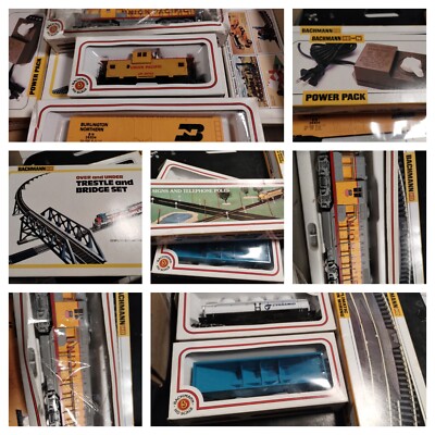 Bachmann HO Train Pieces Set Lot of 6 Trains and Many Accessories | eBay