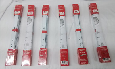 6pk; Side Mount Drawer Euro Slide 14" by Richelieu 3/4 Ext. 75lb load ...