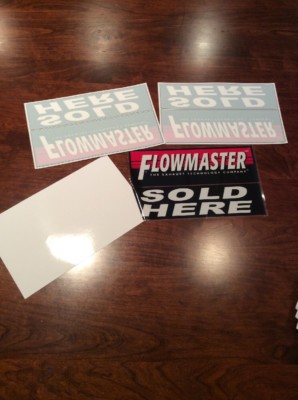 (LOT OF 3 ) FLOWMASTER EXHAUST Vinyl Interior Decals | eBay