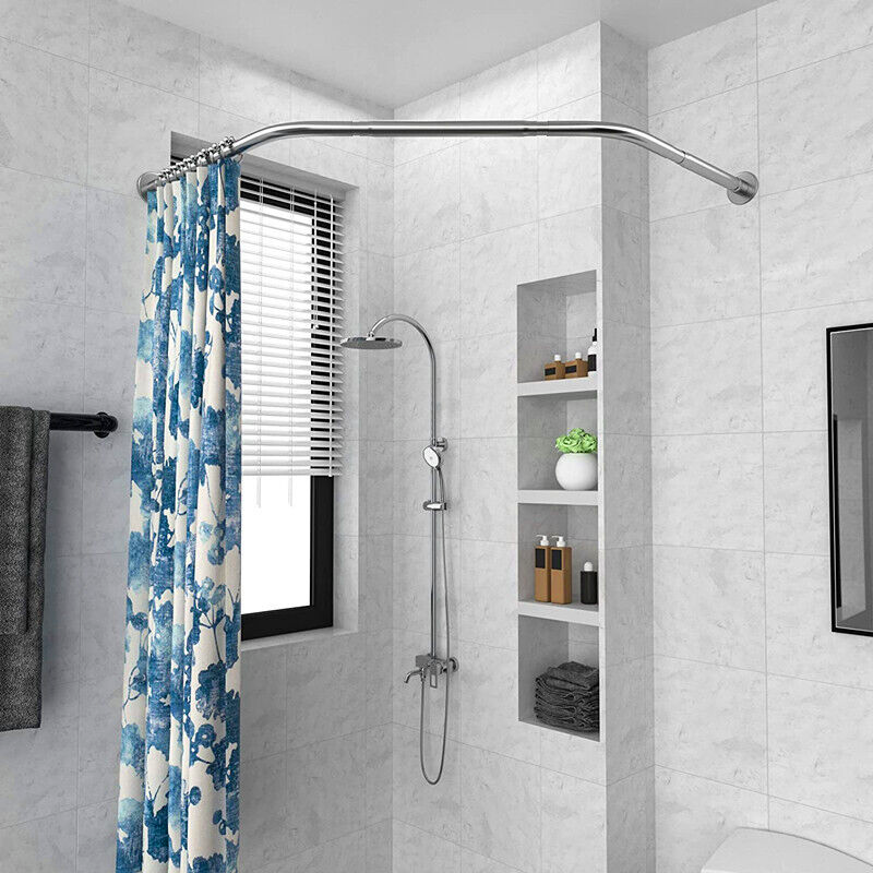 White Shower Rods Security Shower Rod & Curtain (Specify Size) 175