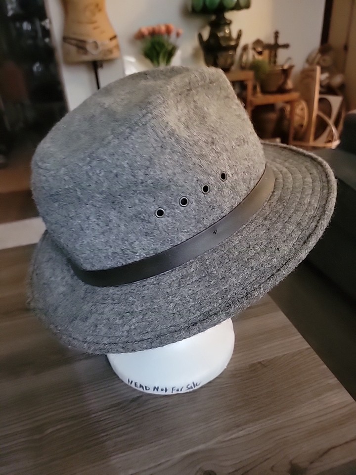 VTG FILSON WOOL PACKER HUNTING HAT MED DARK GRAY SIZE XL MADE USA | eBay