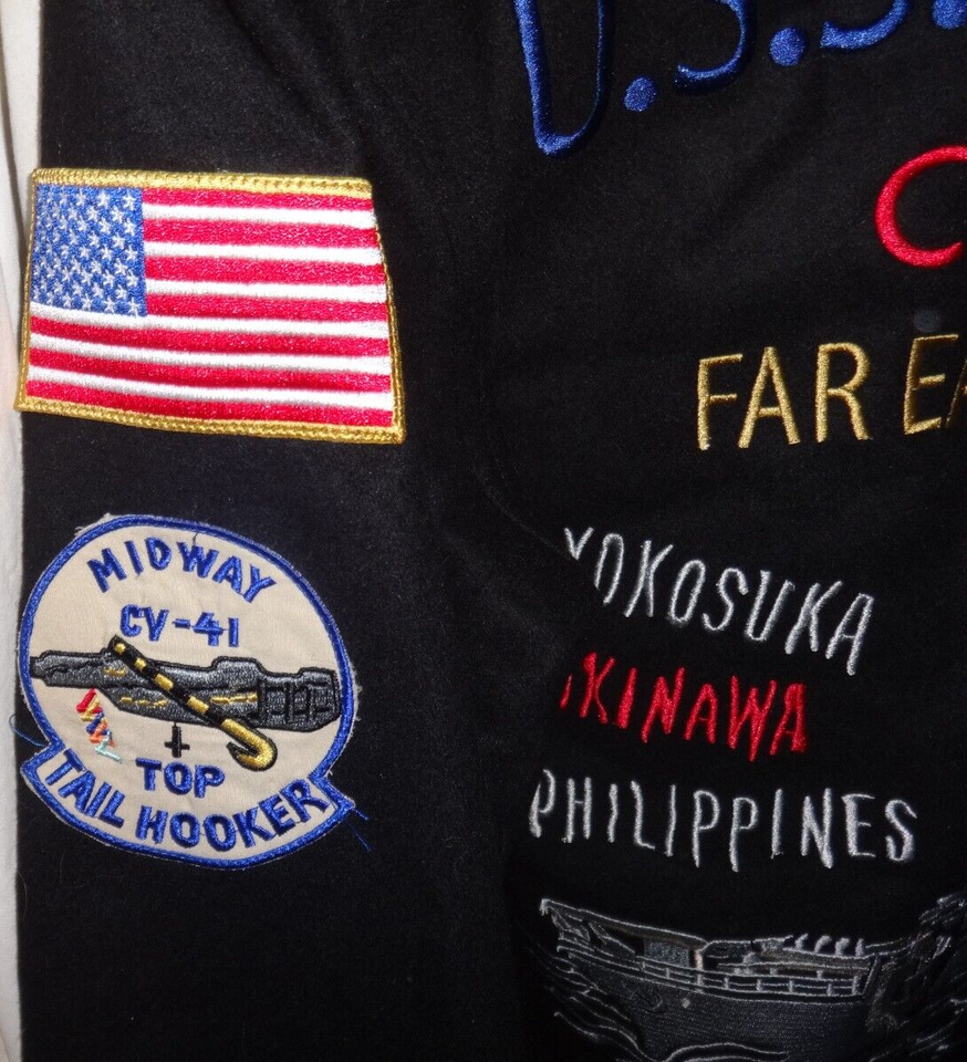 Vintage SCHOTT Wool Patch Button Jacket Intermediate USAF CPO USS ...