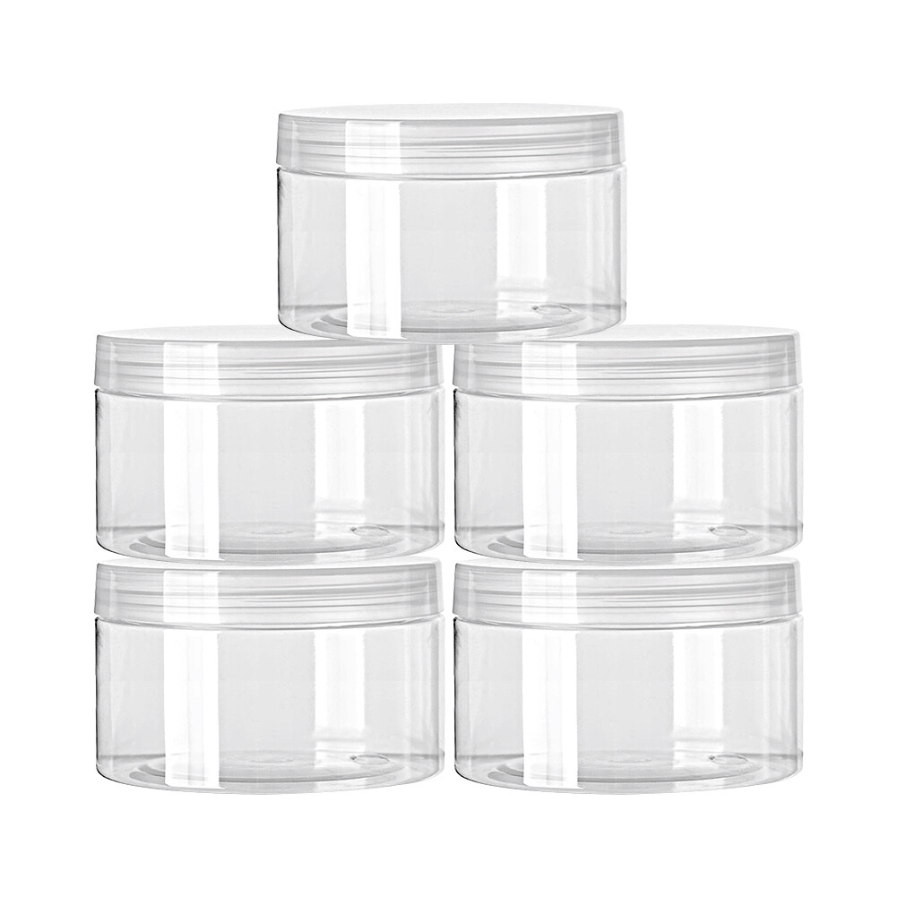 PET Clear Pot Jars Candy Slime Food Storage Plastic 30-150ml Empty 1/10 ...