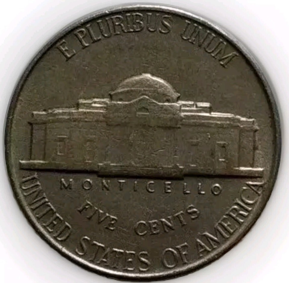 1951 P Jefferson Nickel Gem AU 5 Cent Coin-Monticello Reverse-Free ...