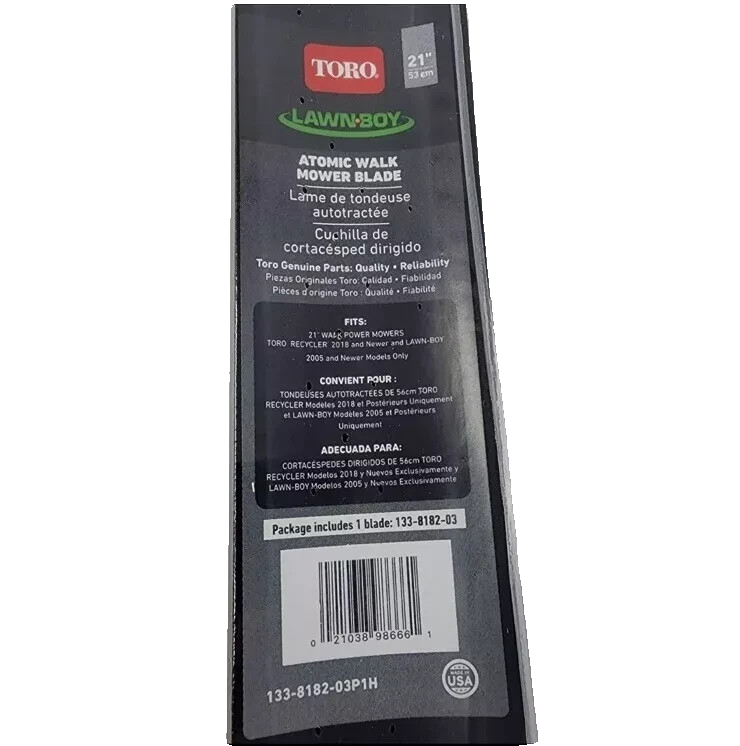 Toro 21" Atomic Mower Blade Walk Power Lawn Mowers 133-8182-03P1H ...