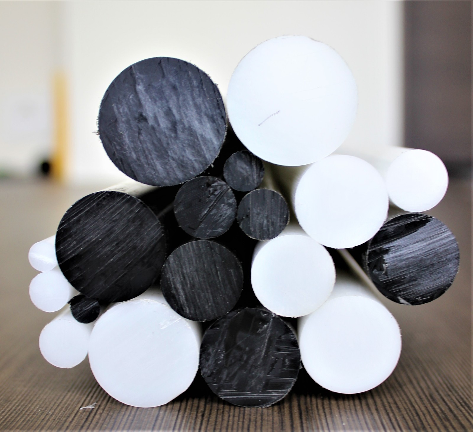 Acetal POM-C Plastic Round Bar Rod WHITE | Diameter 10mm | Lenght 245mm ...