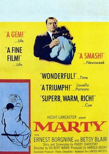 MARTY MOVIE POSTER Ernest Borgnine RARE HOT VINTAGE 1 | eBay