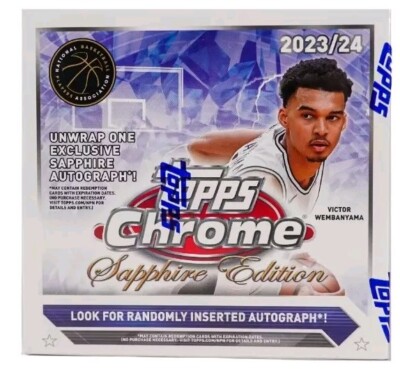 2023-24 Topps Chrome NBA Basketball Sapphire Edition Sealed Hobby ...
