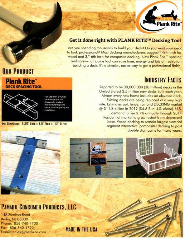 Deck Board Installation and Spacing Tool - You Will Probably Need 2 ...