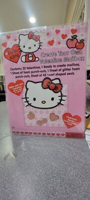 Sanrio Hello Kitty Create Your Own Valentine Mailbox w/ Cards & Mailbox ...