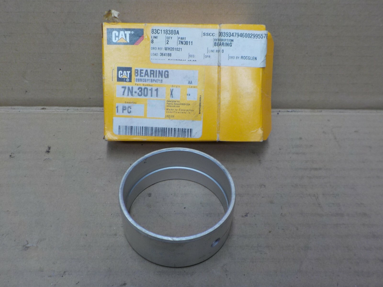 Caterpillar 7N-3011: SLEEVE BEARING (BUSHING) Genuine Caterpillar ...