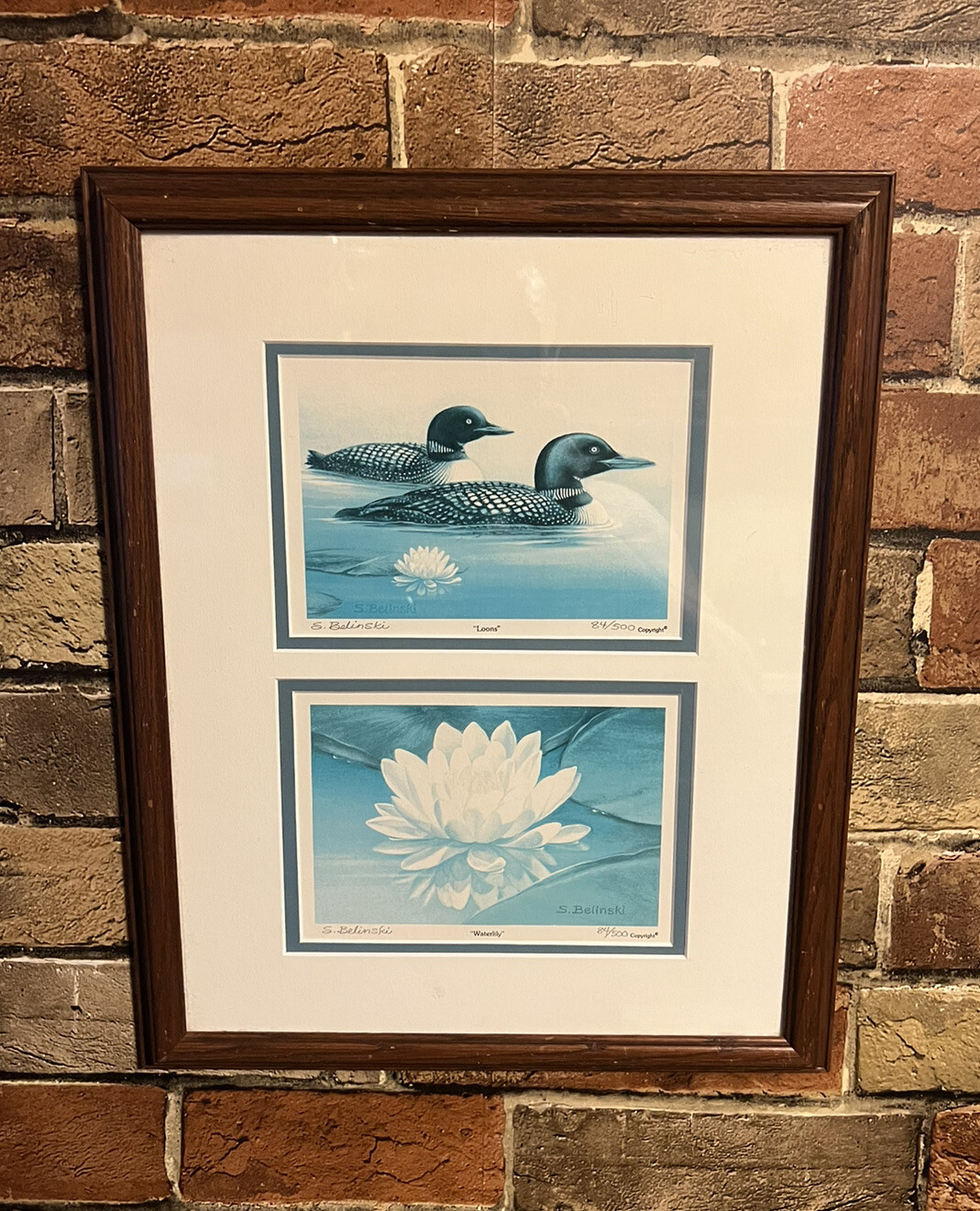 LOONS & WATERLILY ART PRINT ARTIST Sharon Belinski SIGNED & #’d 84/500 ...