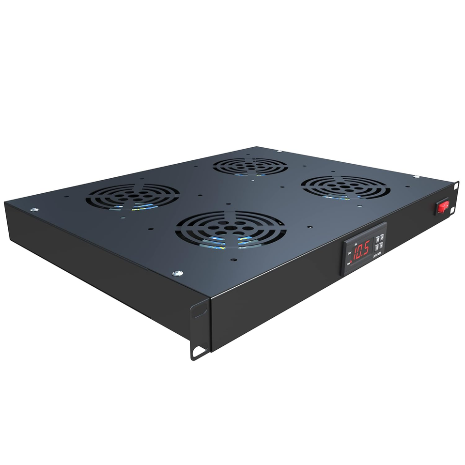 Rack Mount Fan - 4 Fans Server Cooling System - 1U 19" Rackmount ...