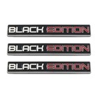 3x Chrome Black&White&Red Coated Metal Black Edition Emblem SUV Luxury ...
