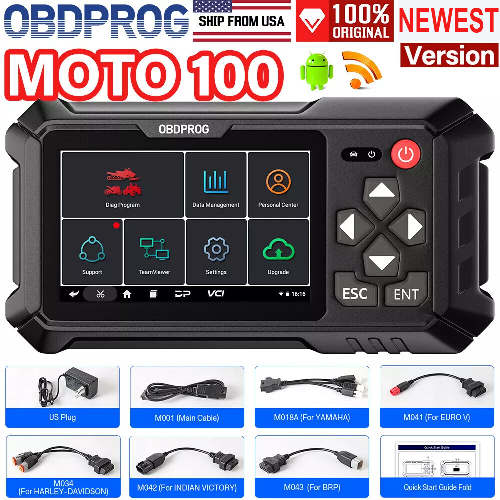 Motorcycle All System Diagnostic Tool OBD2 Scanner ECU Coding Idle ...