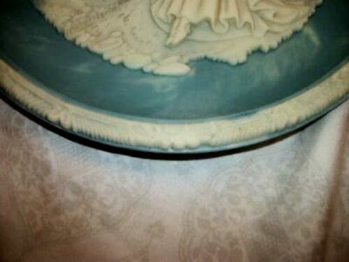 INCOLAY STONE PLATES BLUE WHITE SHAKESPEARE SONATAS BRADFORD EXCHANGE ...