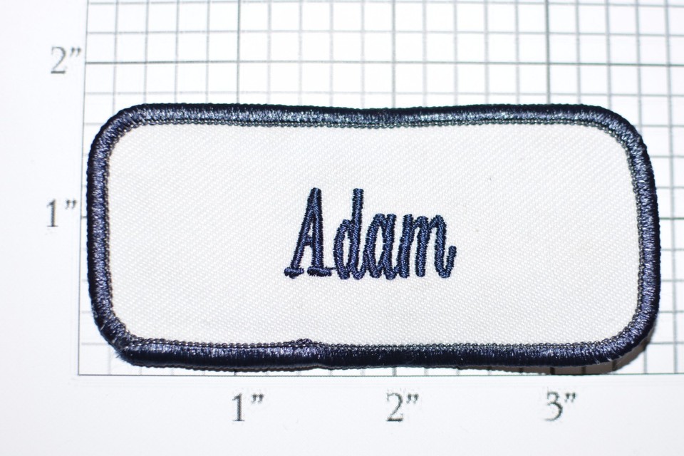 Name Tag Patch Embroidered Vintage Sew-on for Work Shirt Uniform ...
