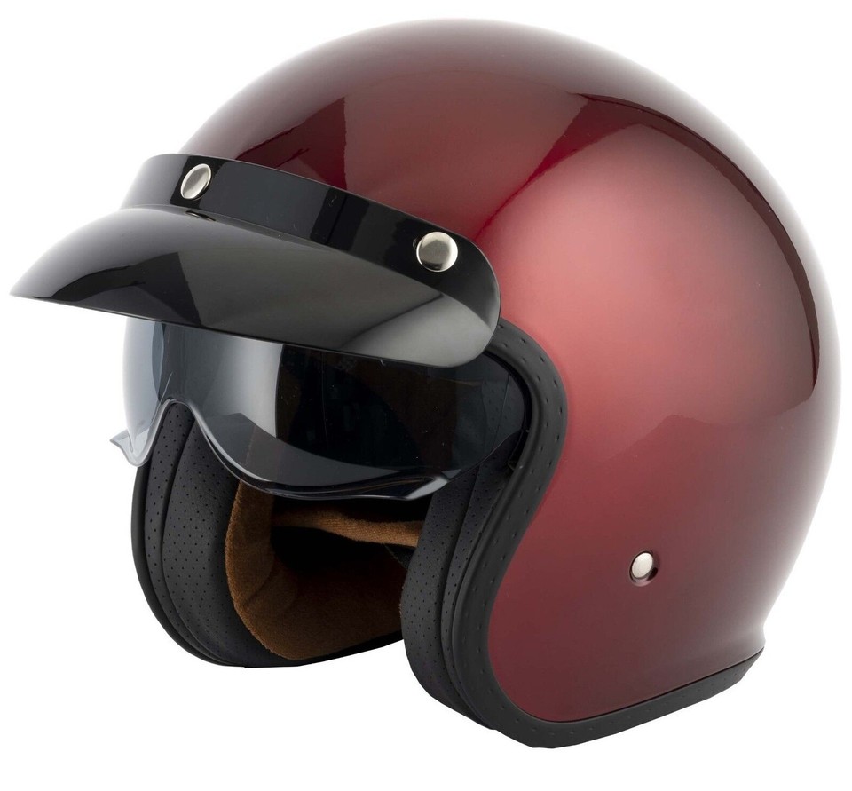 VCAN H589 SCOOTER MOD MOTORCYCLE OPEN FACE CRASH HELMET LAMBRETTA VESPA ...