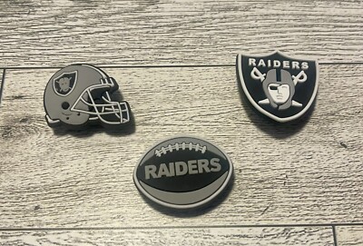 Set of 3 Las Vegas Raiders Charms compatible with crocs. | eBay