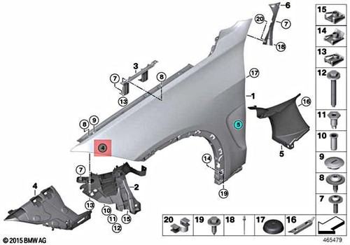 Genuine BMW Reinforcement Side Panel Front Right X5 F15 F85 51657337092 ...