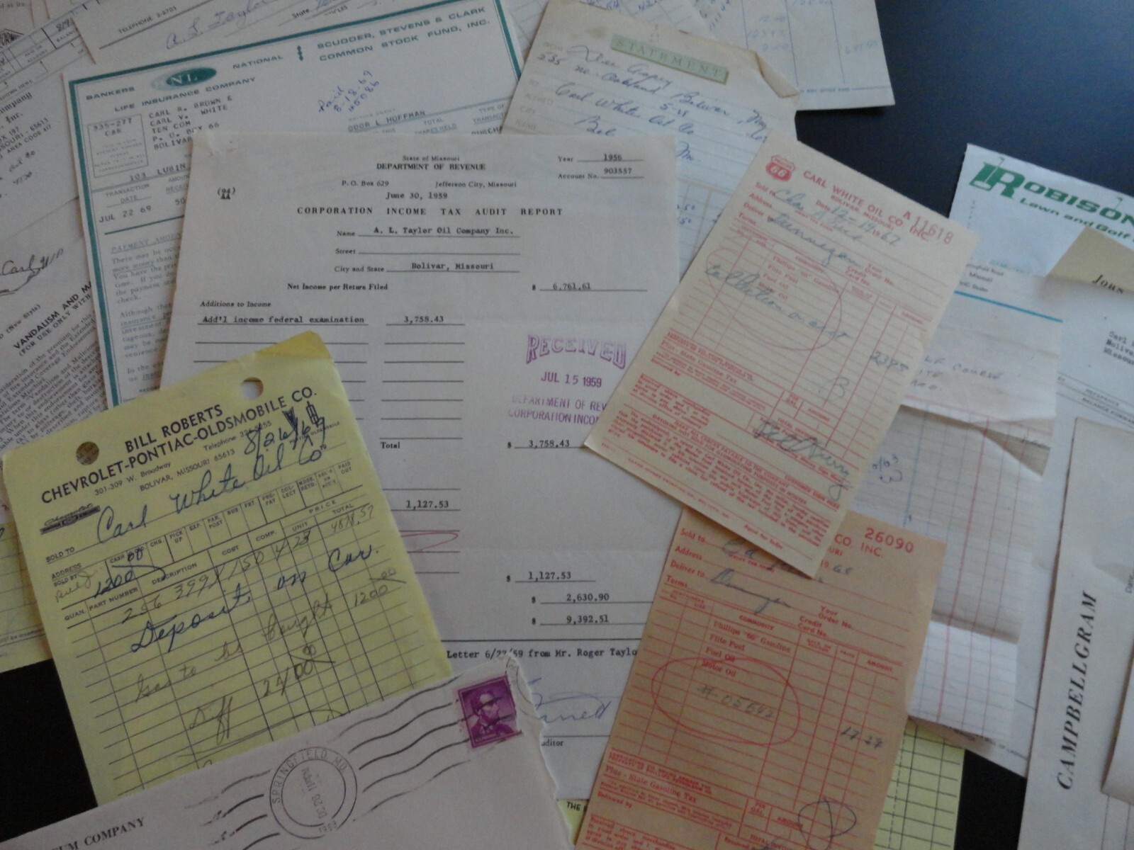 Vtg Junk Journal Ephemera Paper Invoices Money Order Receipts 40's-70's ...