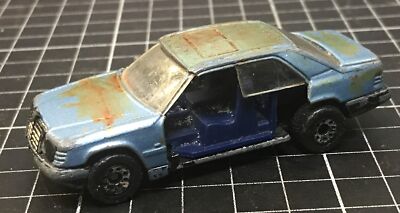 1986 Matchbox Mercedes - Benz 300E Metallic Blue Grey Die-Cast Made in ...