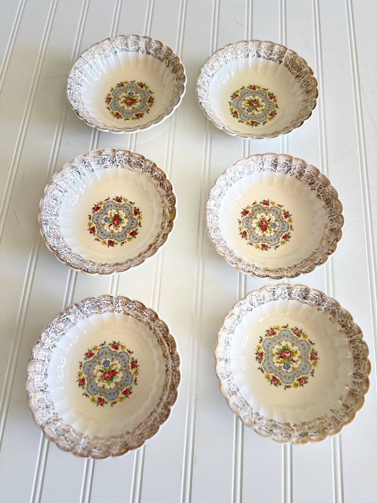 Vintage Limoges Lyric 1 KS 384 X Warranted 22 K Gold Soup Cereal Bowls ...