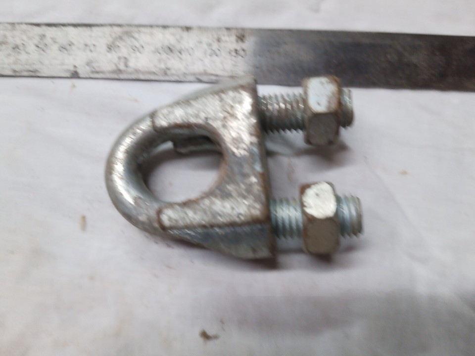 Wire Rope Clamp Grip Clips 22 mm (Zinc Plated Bulldog Cable Fixing U ...