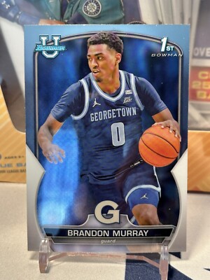 2022-23 Bowman Chrome University 1st #40 Brandon Murray Georgetown ...