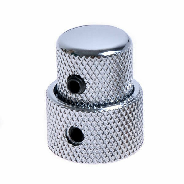 Chrome Concentric Dual Control Knob for Guitar Bass Potentiometer for ...