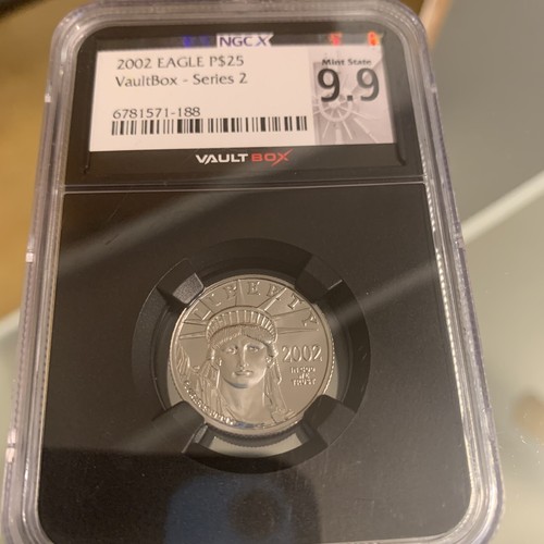 2002 $25 American Platinum Eagle 1/4 oz .9995 Fine Vault Box Series 2 ...