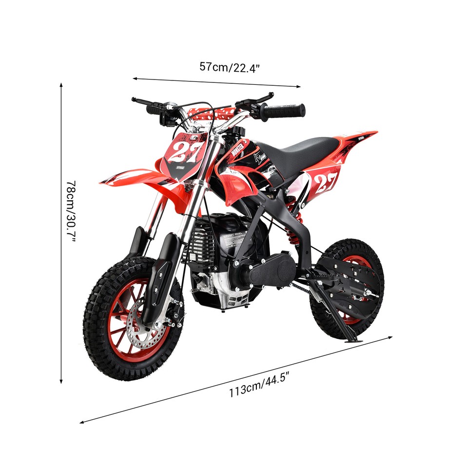 40cc 4-Stroke Kids Dirt Bike Gas Power Motocross Off Road Mini ...