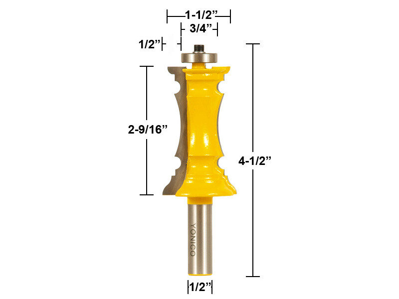 2-1/2" Miter Frame Molding Router Bit - 1/2" Shank - Yonico 16166 | eBay